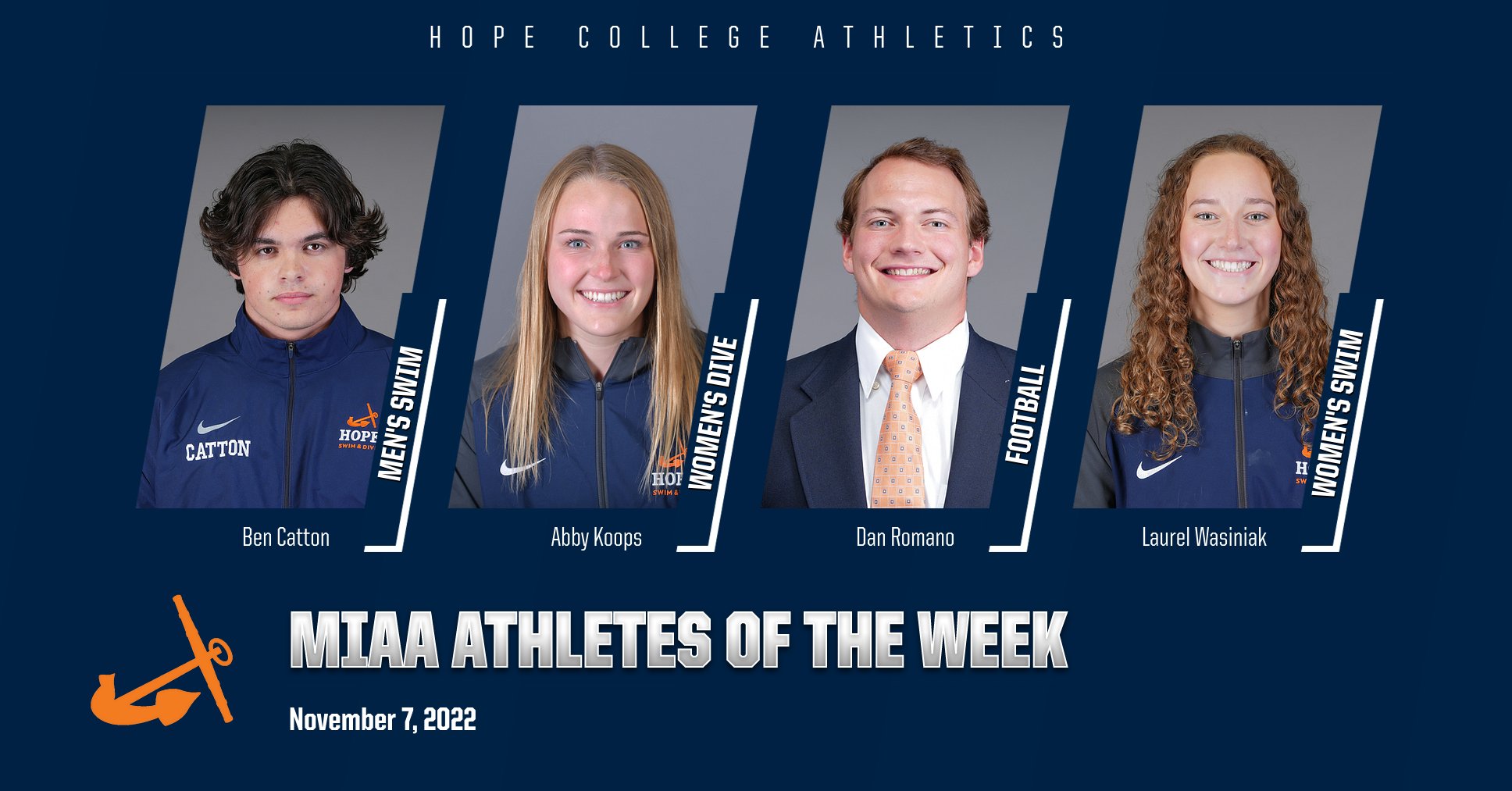 Four Selected As Miaa Athletes Of The Week Hope College