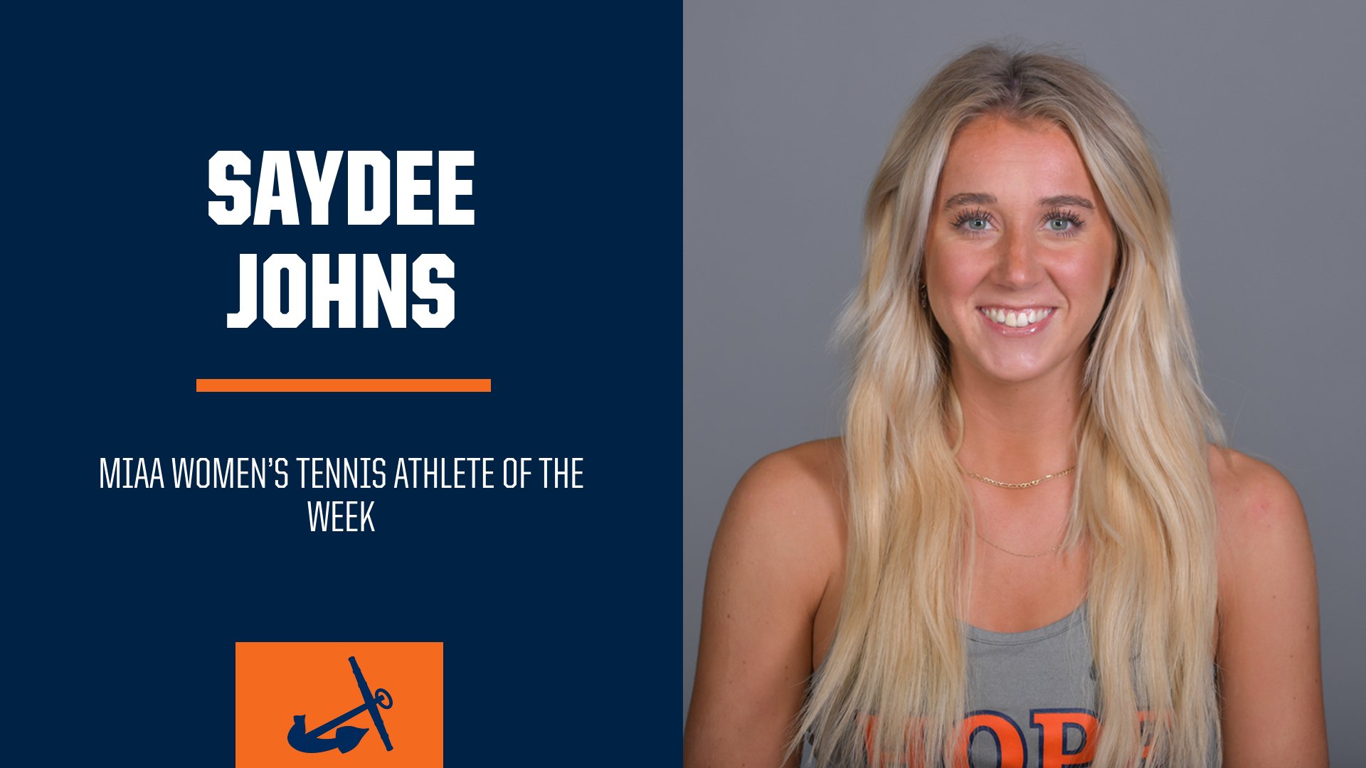 Saydee Johns Named MIAA Women's Tennis Athlete of the Week - Hope College