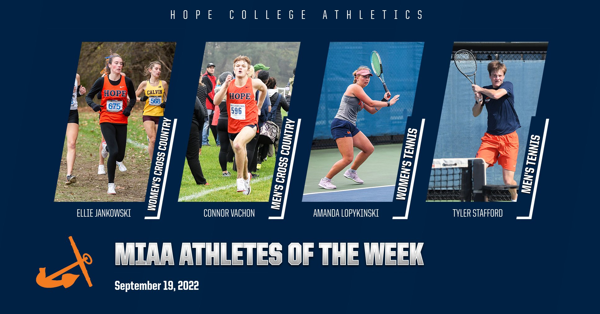 Four Claim MIAA Athlete of the Week Awards - Hope College