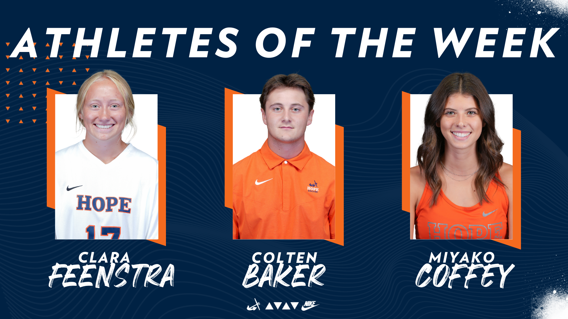 Three Named MIAA Athletes of the Week - Hope College