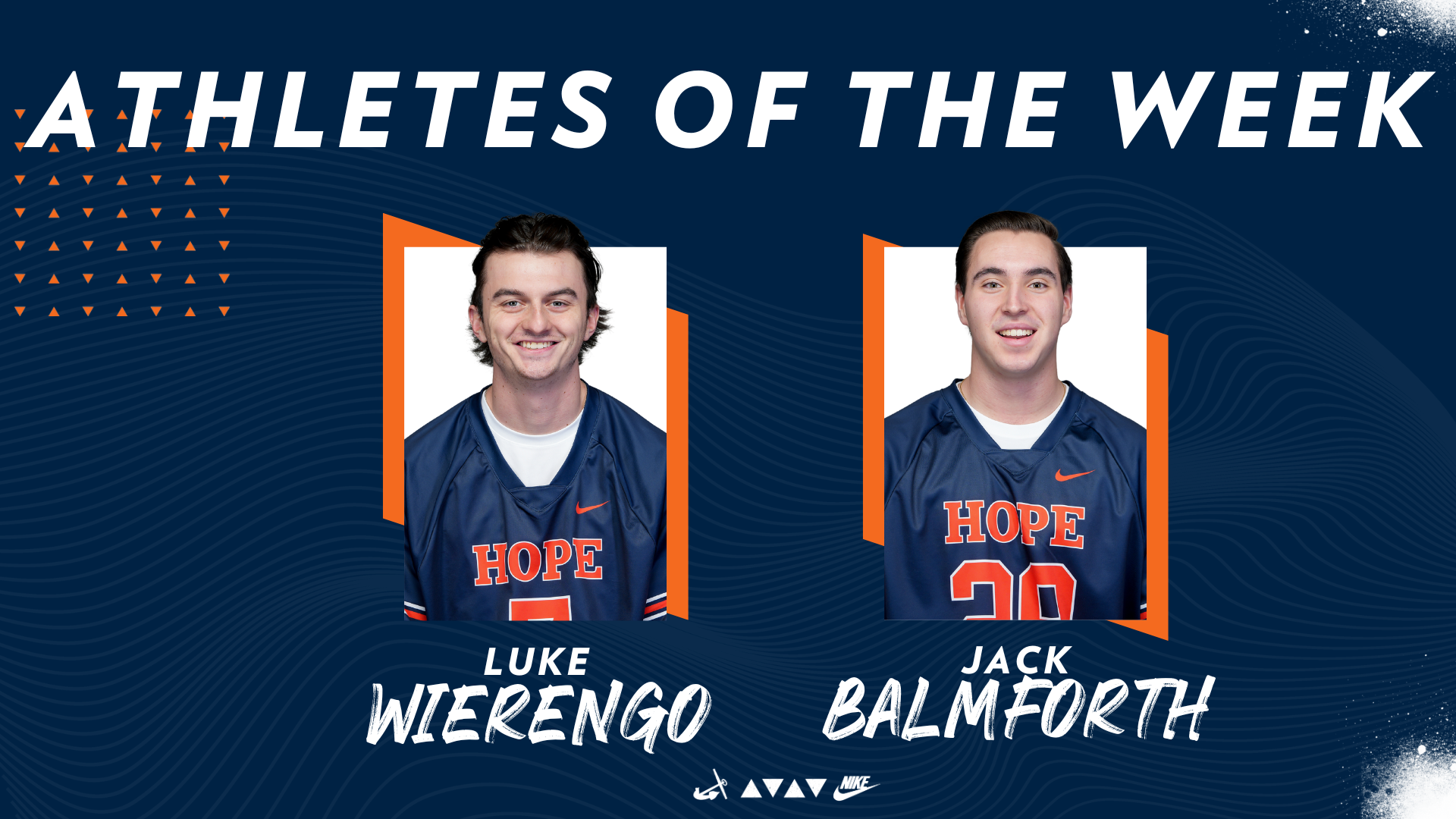 Men's Lacrosse Pair Claims MIAA Weekly Honors - Hope College