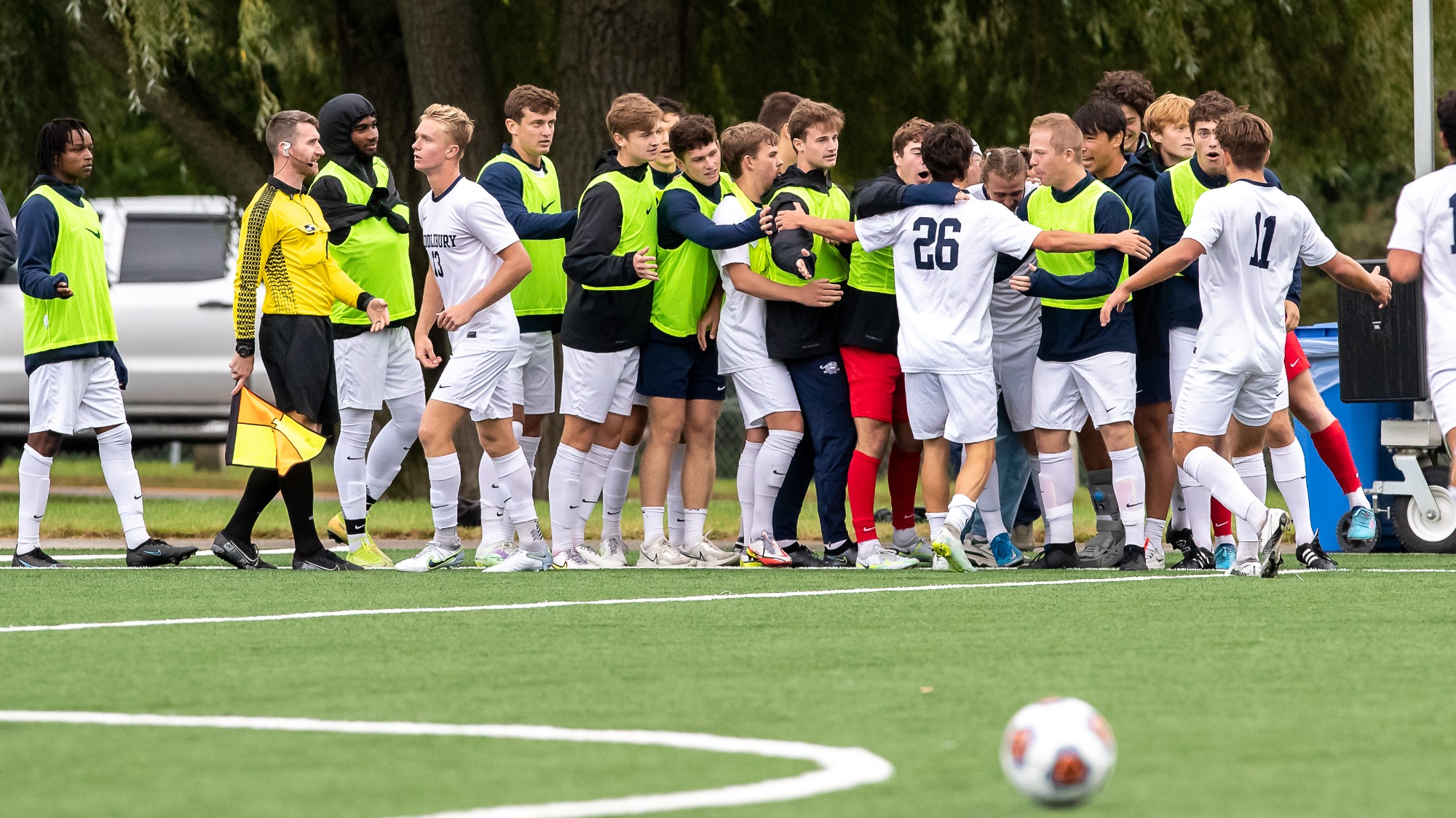 Men’s Soccer Earns Hard-Fought Draw at #11 Bowdoin - Middlebury College