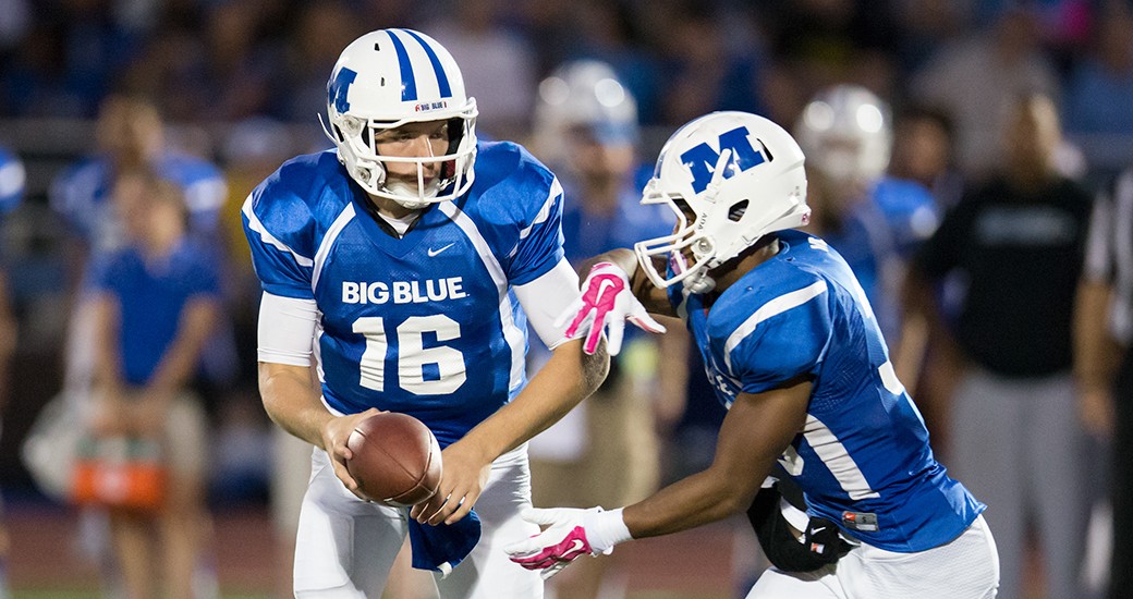 Big Blue Football Knocks Off Elmhurst - Millikin University Athletics