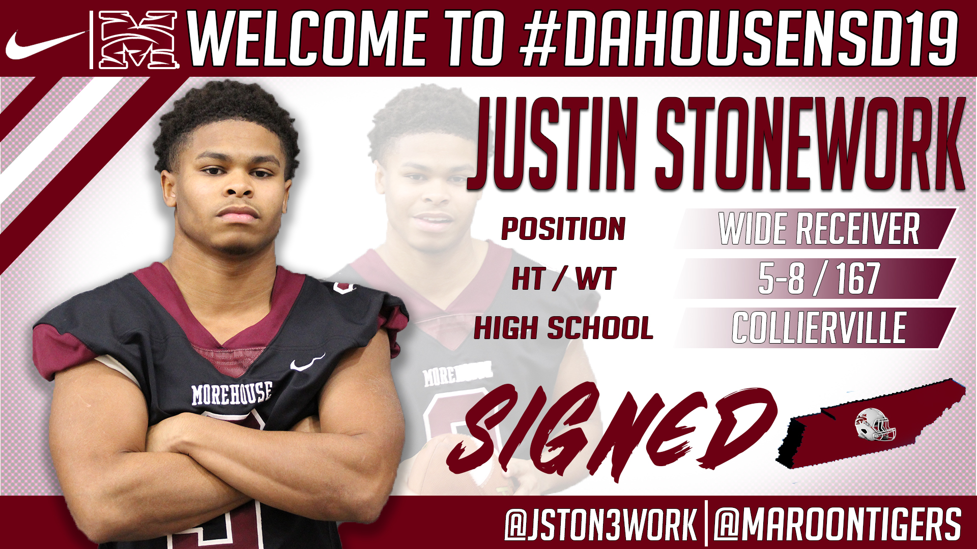 Justin Stonework - Football - Morehouse College Athletics