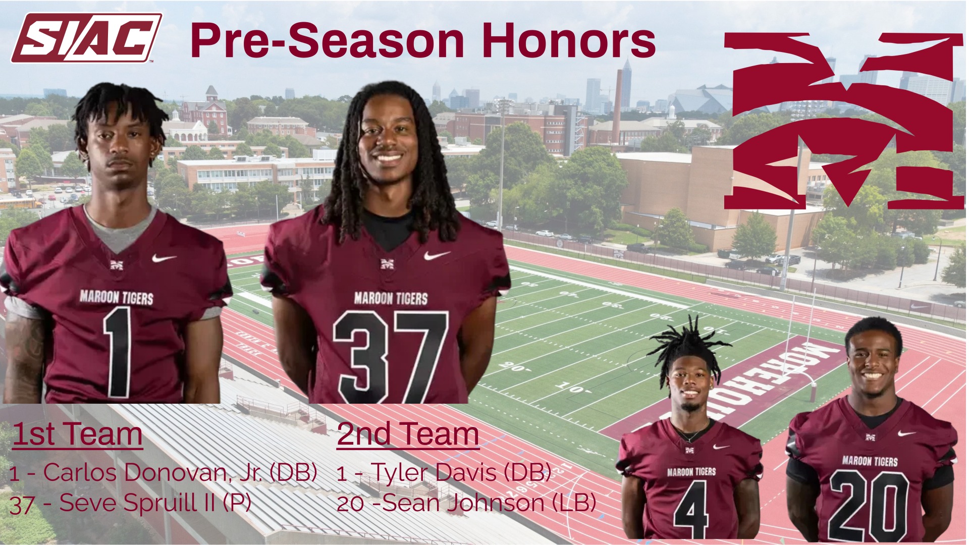 Morehouse Maroon Tigers 2025 Football Schedule Announcement - Morehouse ...