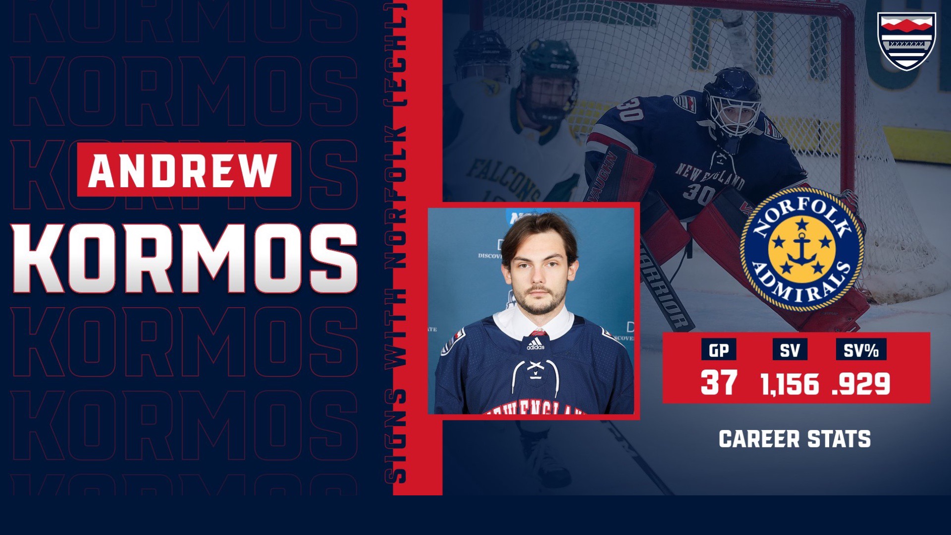 Kormos Signs With Norfolk - New England College