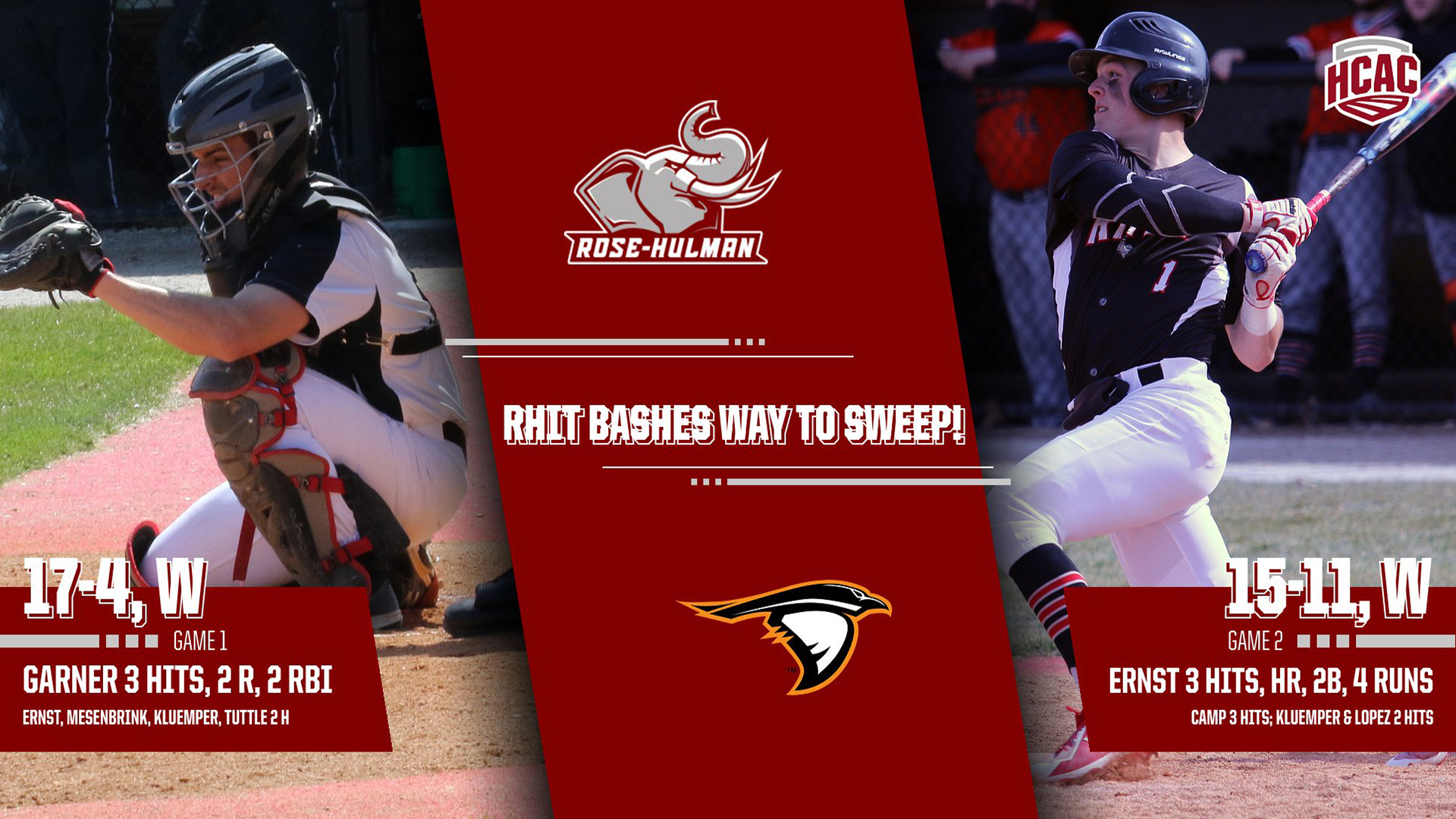 Rose-Hulman Baseball Bashes Way to Sweep at Anderson - Rose-Hulman ...