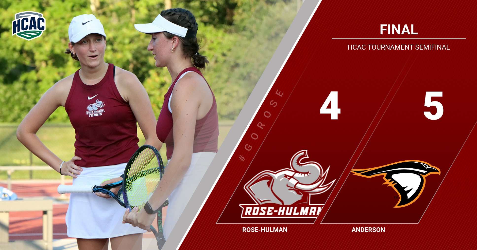 Women's Tennis Narrowly Falls in HCAC Semifinal - Rose-Hulman Institute ...