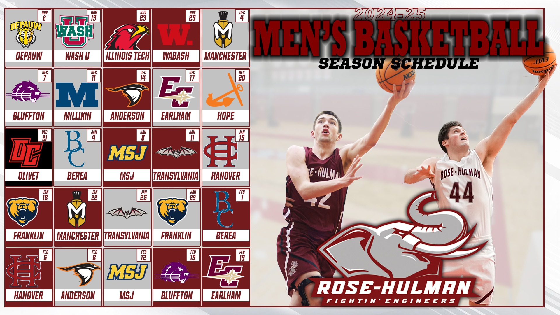 Rose-Hulman Releases 2021-22 Men's Basketball Schedule - Rose-Hulman ...
