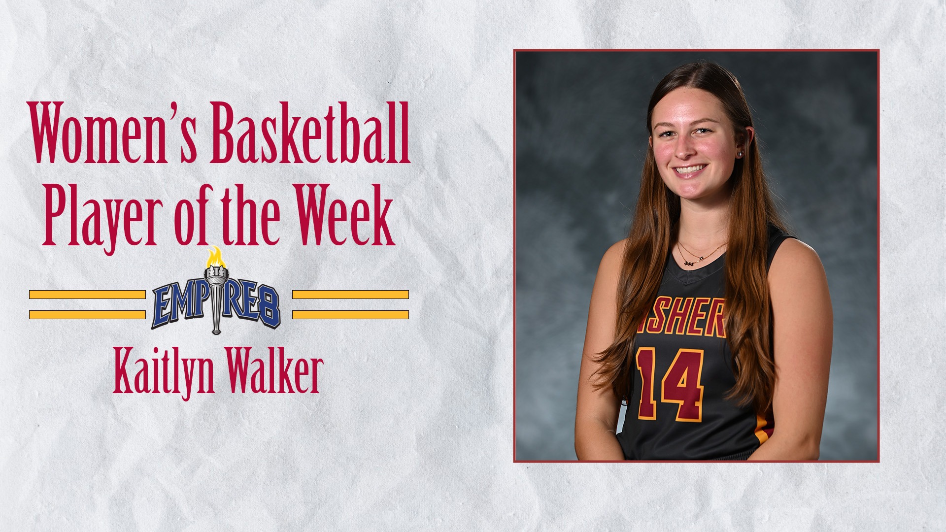 Kaitlyn Walker earns Empire 8 Player of the Week - St. John Fisher ...