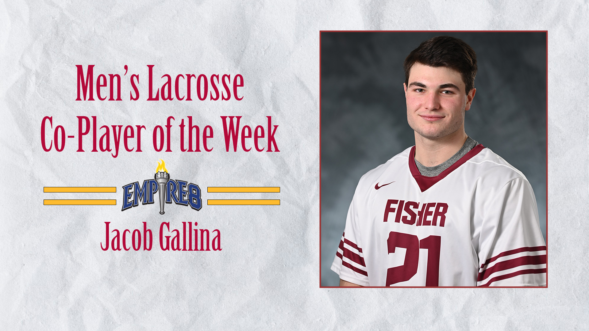 Gallina Named Empire 8 Men’s Lacrosse Co-Player of the Week - St. John ...