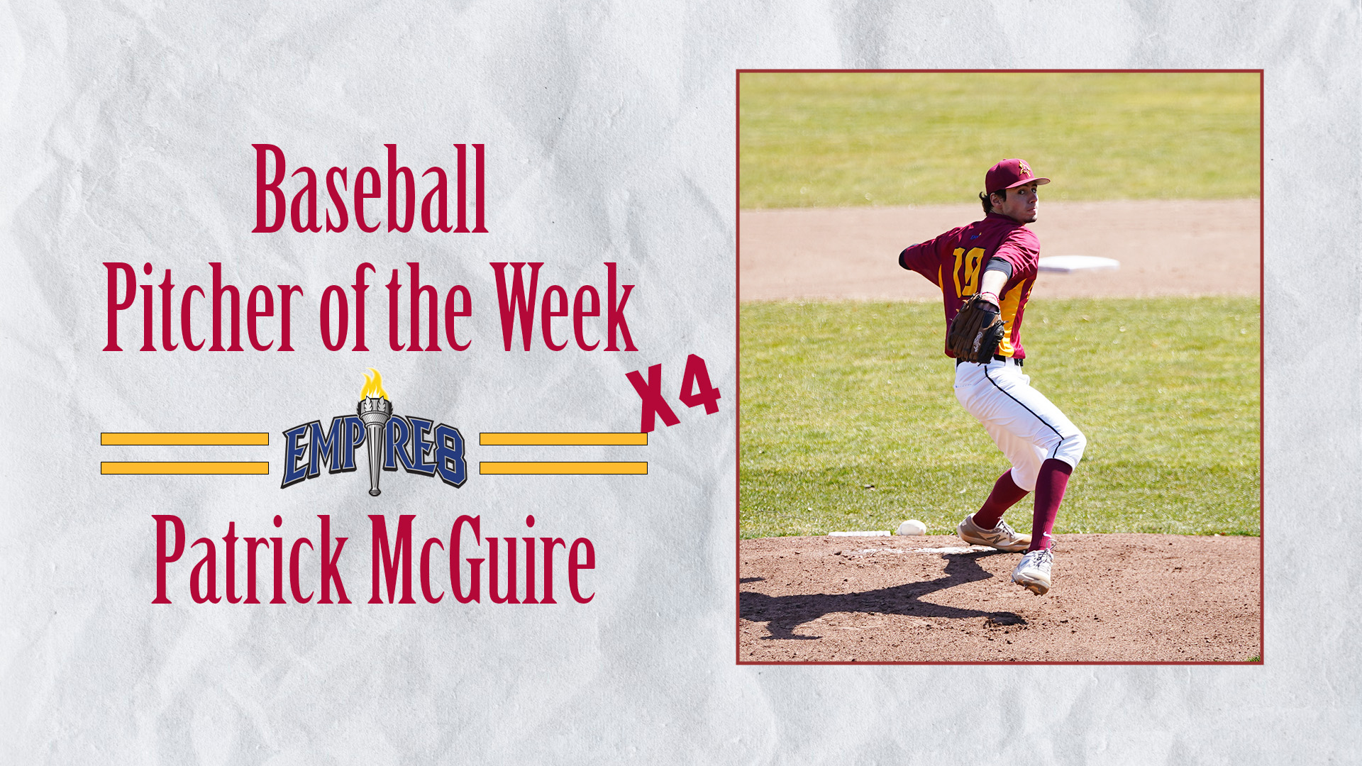 McGuire Named Empire 8 Baseball Pitcher of the Week - St. John Fisher ...
