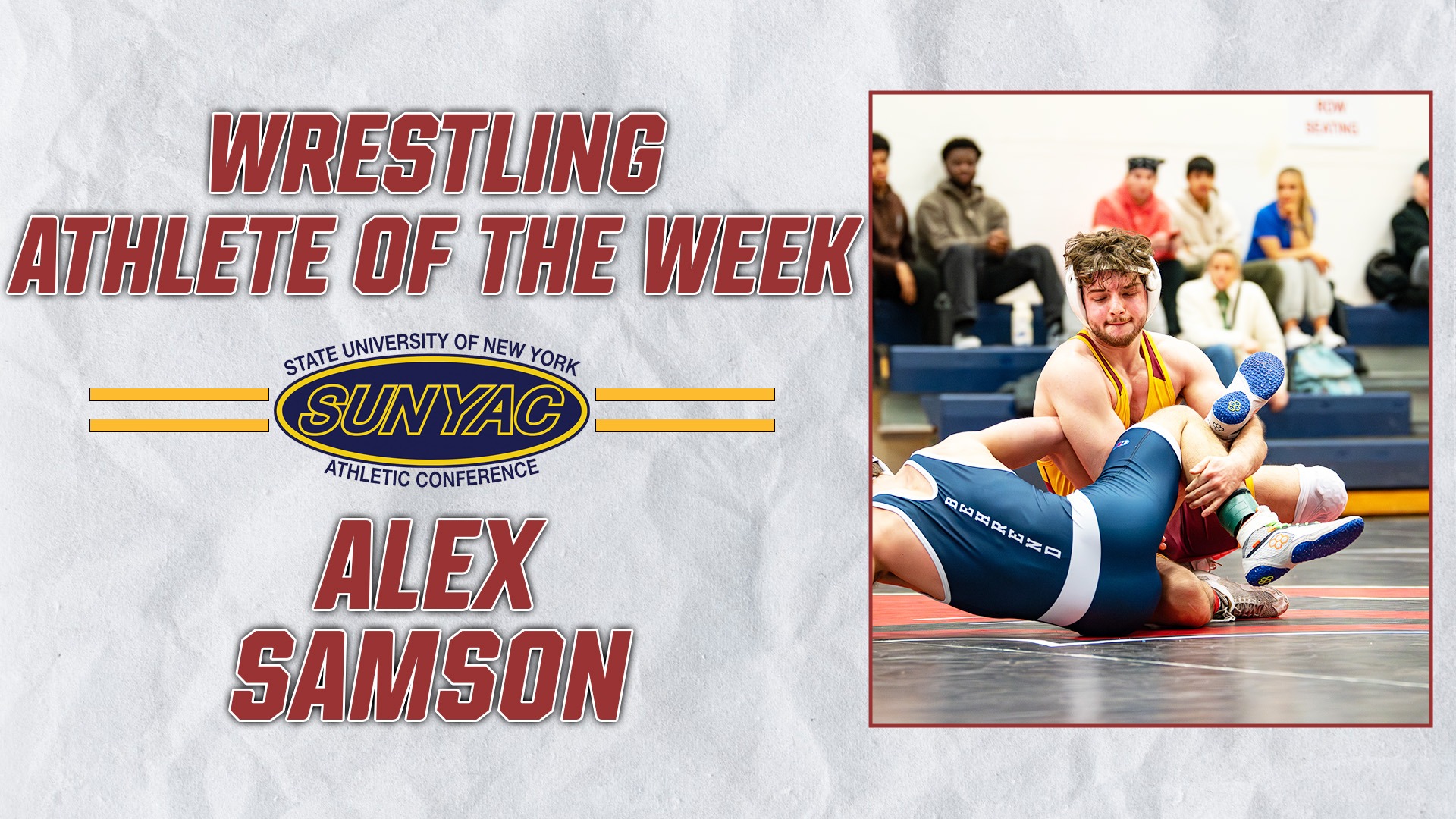 Samson Named SUNYAC Wrestler Of The Week - St. John Fisher University ...