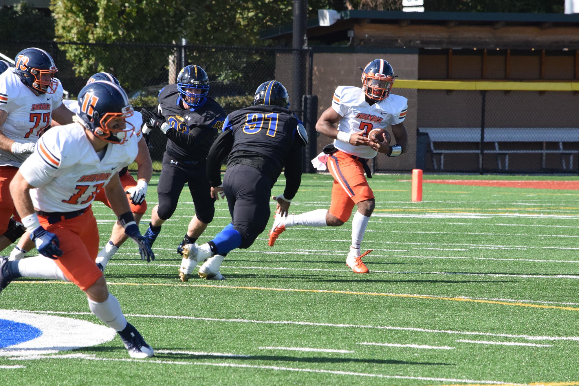 The fifth-ranked Thunder football team defeated North Park, 63-0 in ...