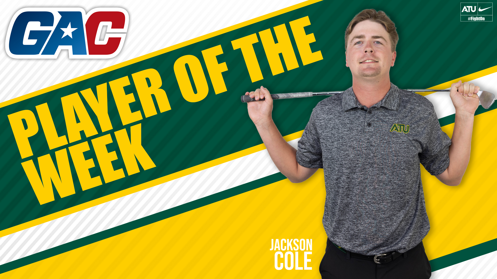 Jackson Cole named GAC Men’s Golfer of the Week - Arkansas Tech ...