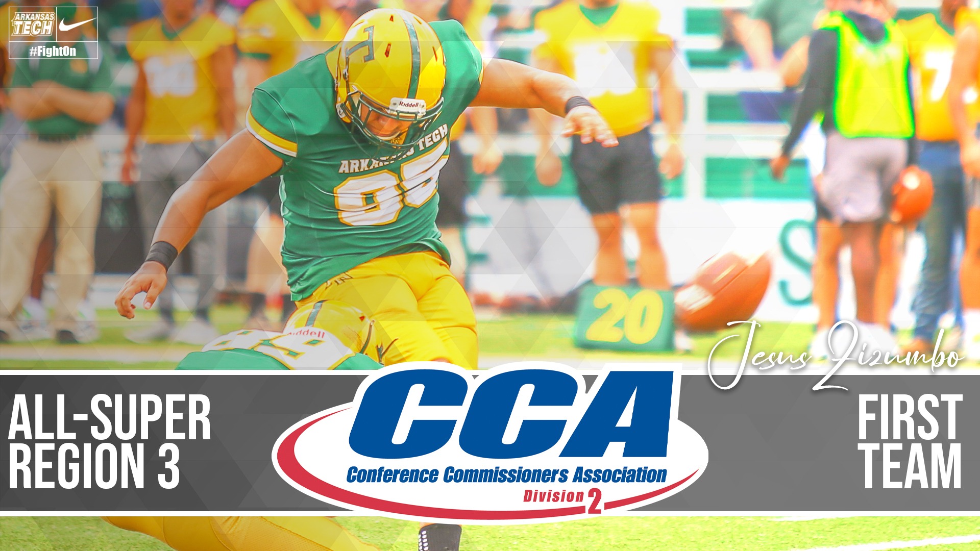 Zizumbo named First Team All-Super Region 3 kicker - Arkansas Tech University Athletics