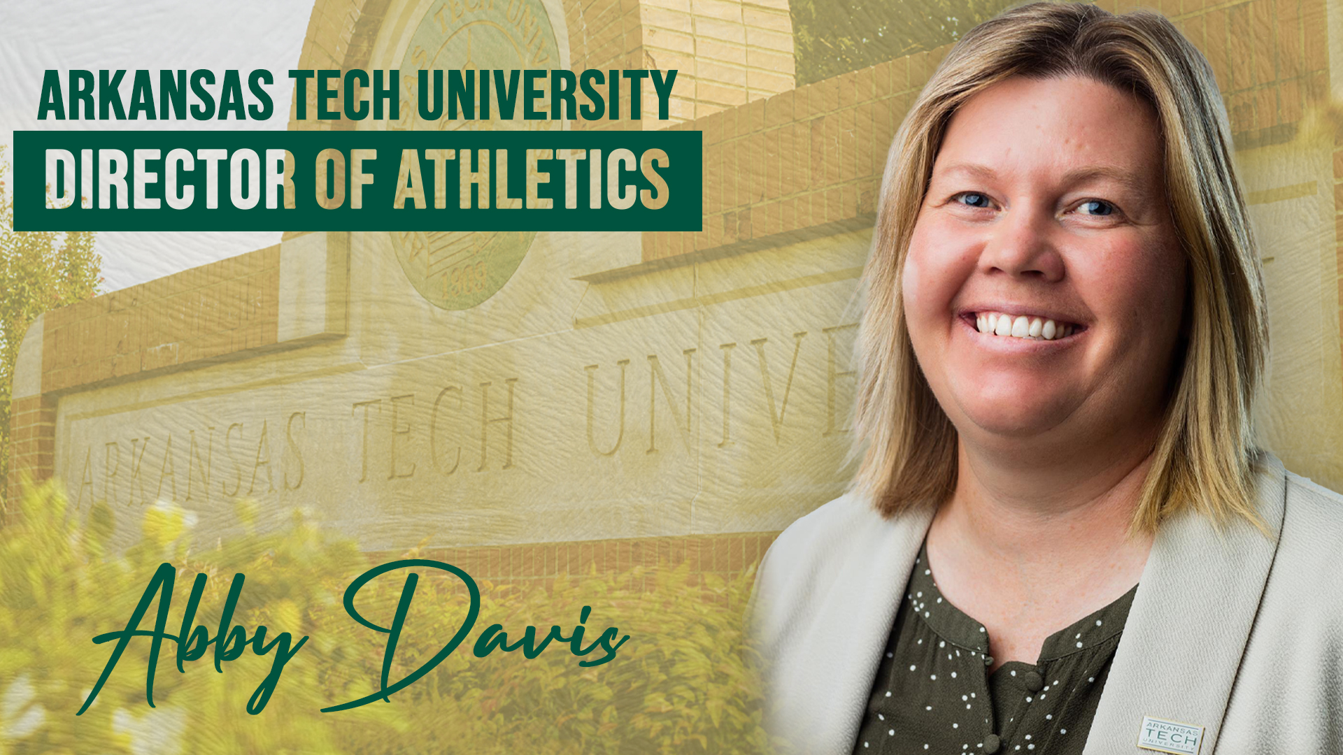 Abby Davis named ATU director of athletics - Arkansas Tech University ...