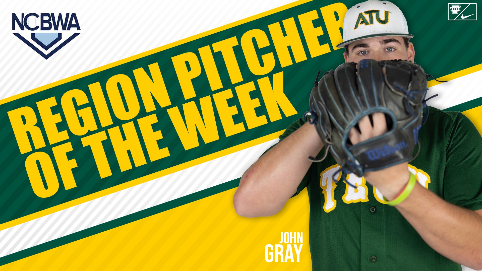 John Gray named NCBWA Central Region Pitcher of the Week for second ...
