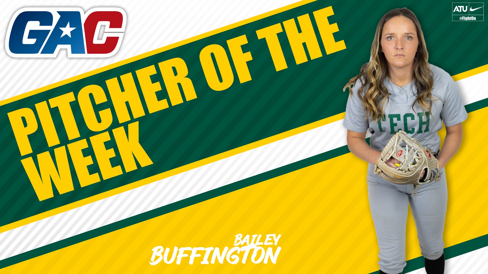 Buffington named GAC Co-Pitcher of the Week - Arkansas Tech University ...