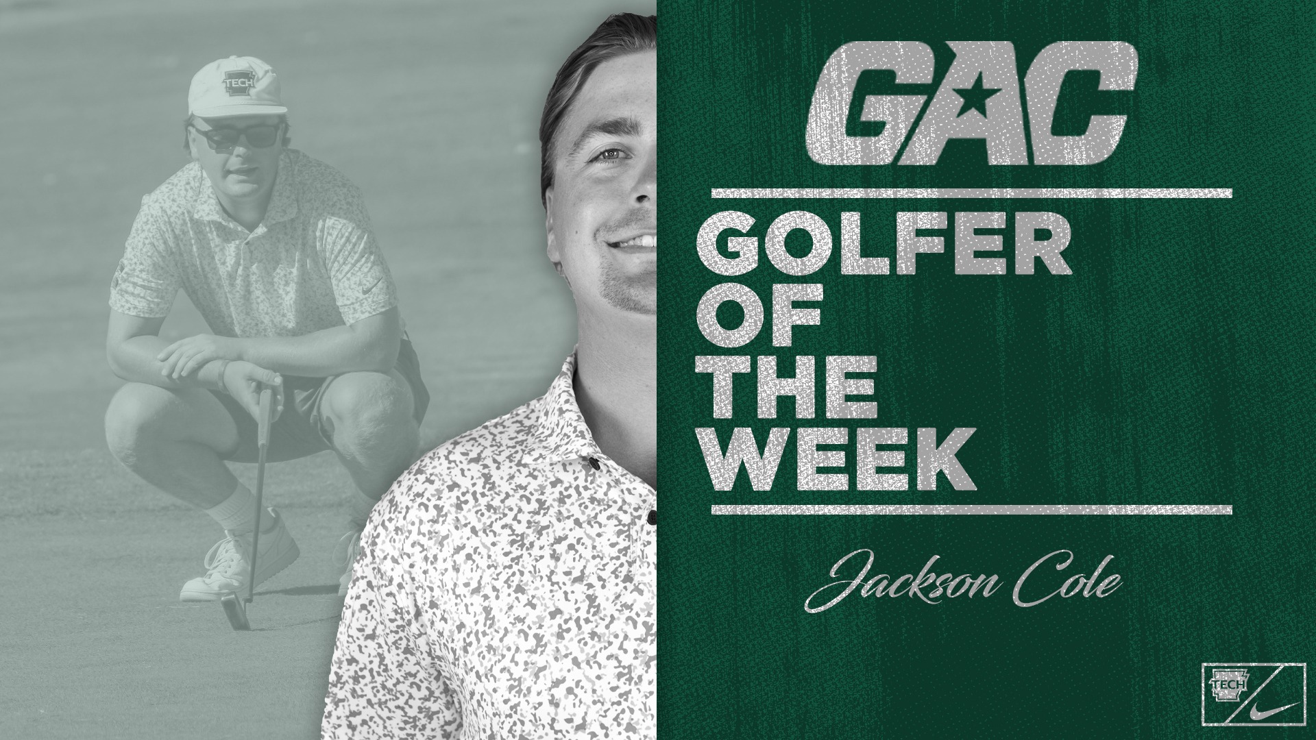 Jackson Cole named GAC Men’s Golfer of the Week - Arkansas Tech ...