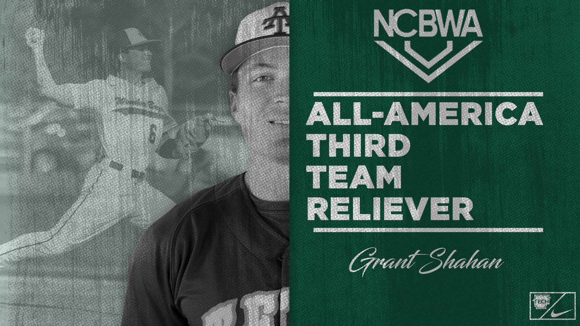 Shahan named NCBWA Third Team All-American - Arkansas Tech University ...