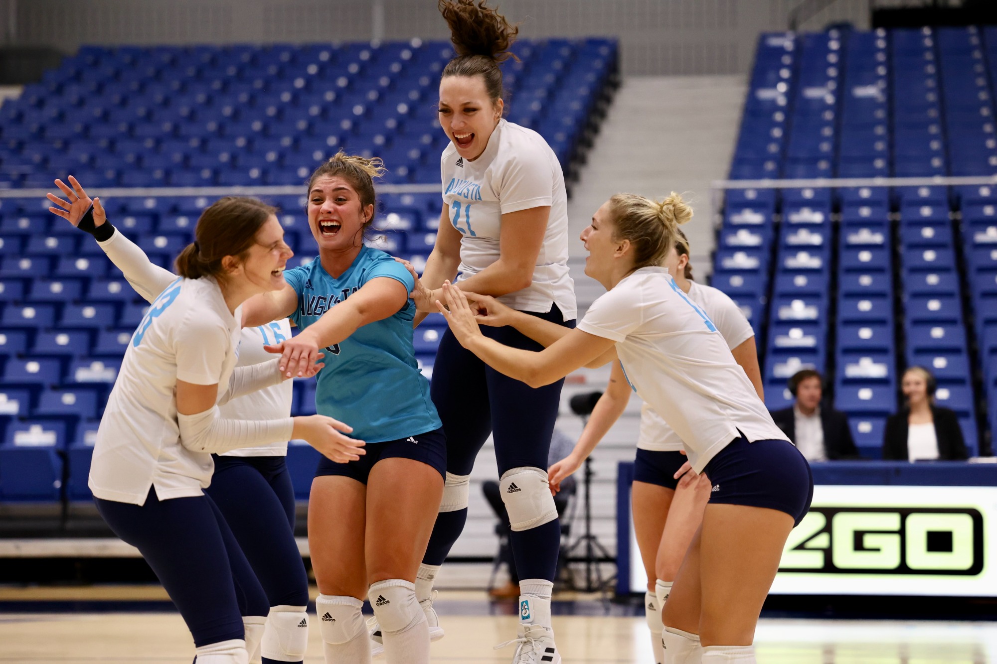 Augusta Volleyball Comes From Behind to Defeat Georgia College in Five ...