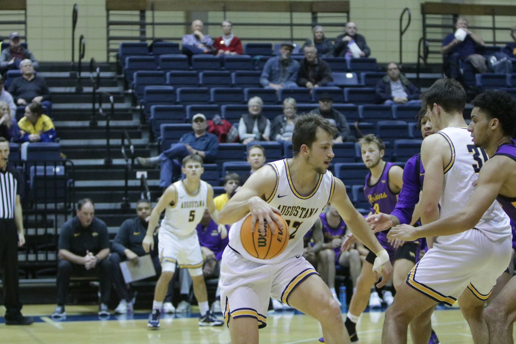 Men's basketball secures road win over Millikin - Augustana College ...
