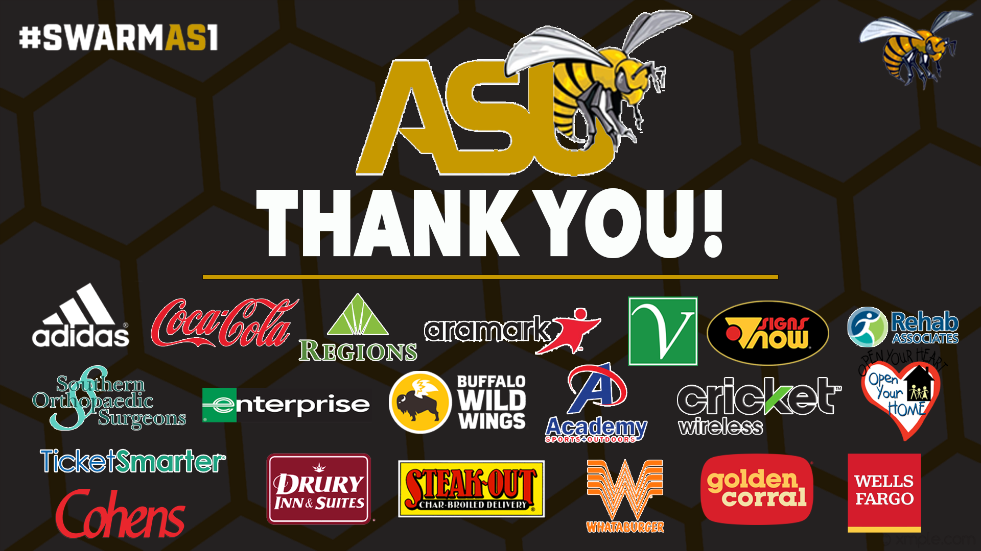 Thank you to our Corporate Sponsors - Alabama State University Athletics