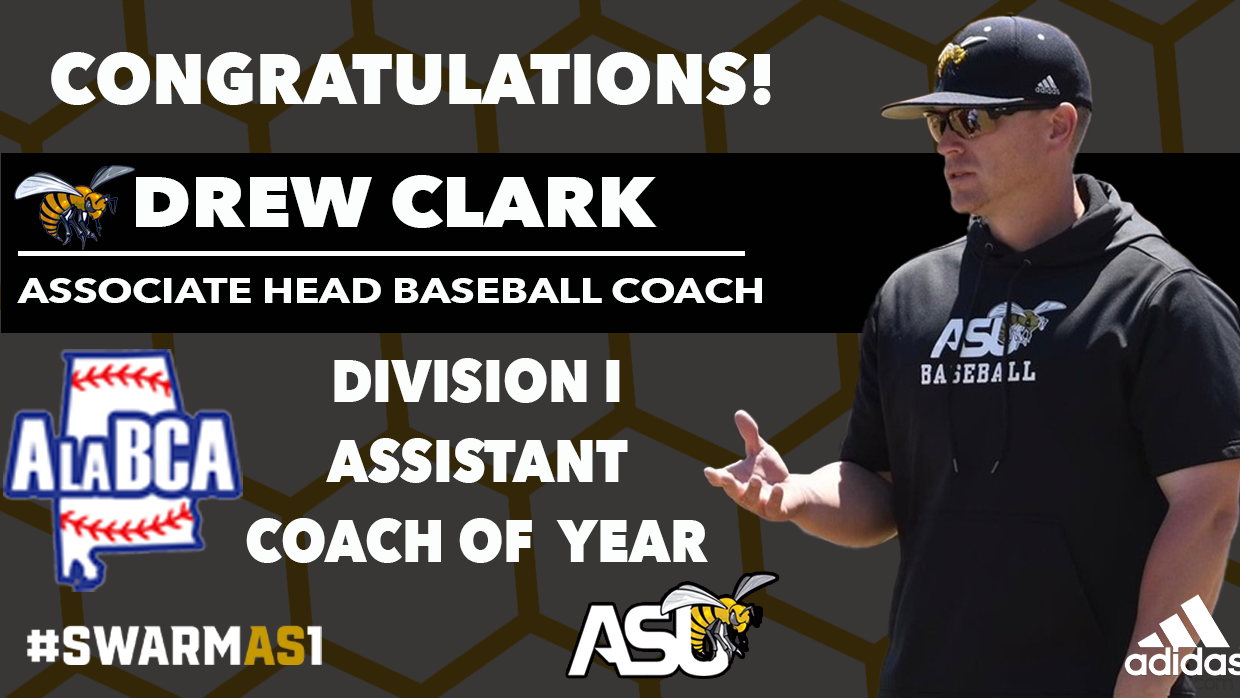 Drew Clark named AlaBCA Division I Assistant COTY - Alabama State University Athletics