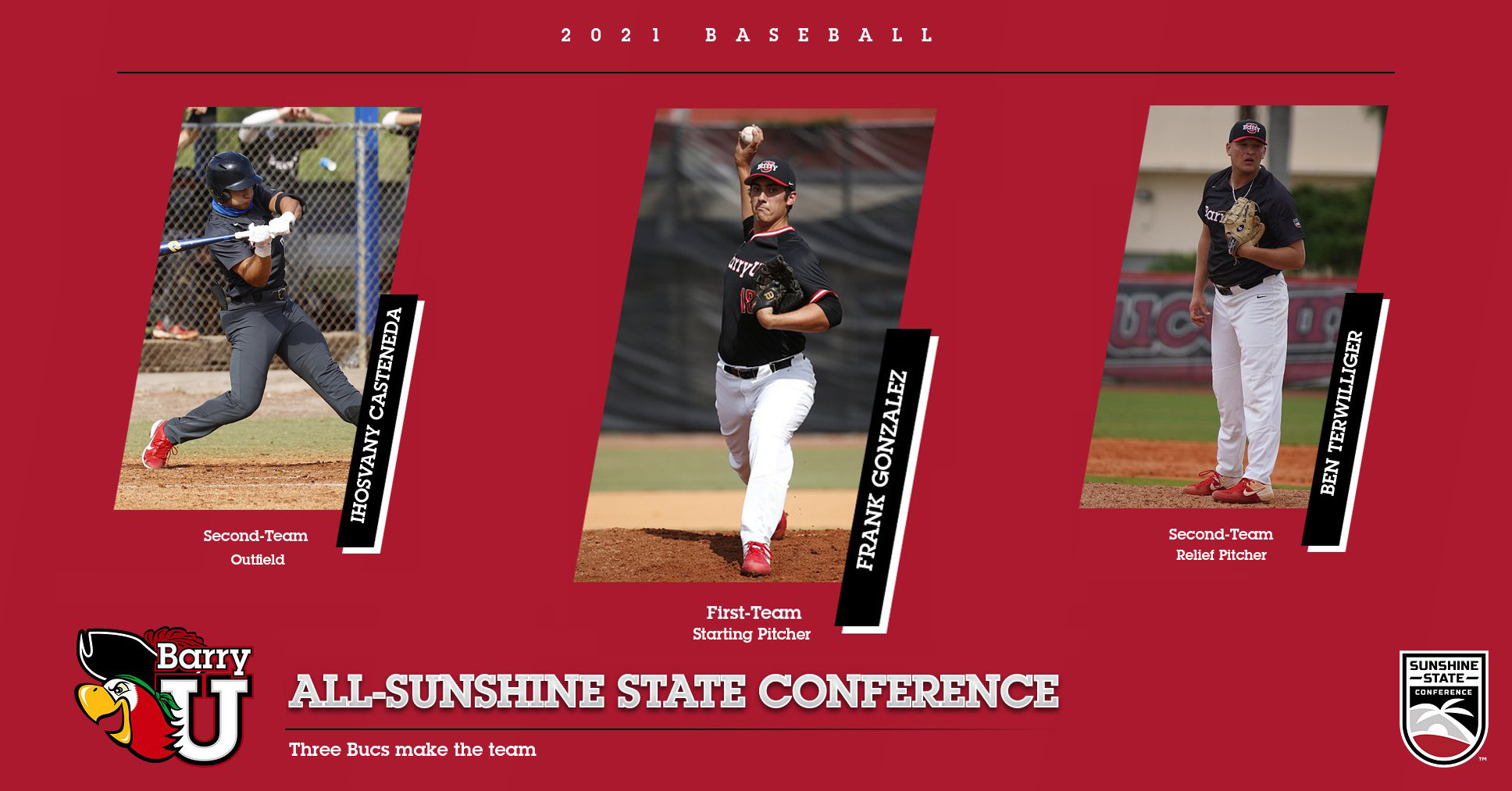 Baseball Places Three On The All-SSC Team - Barry University Athletics