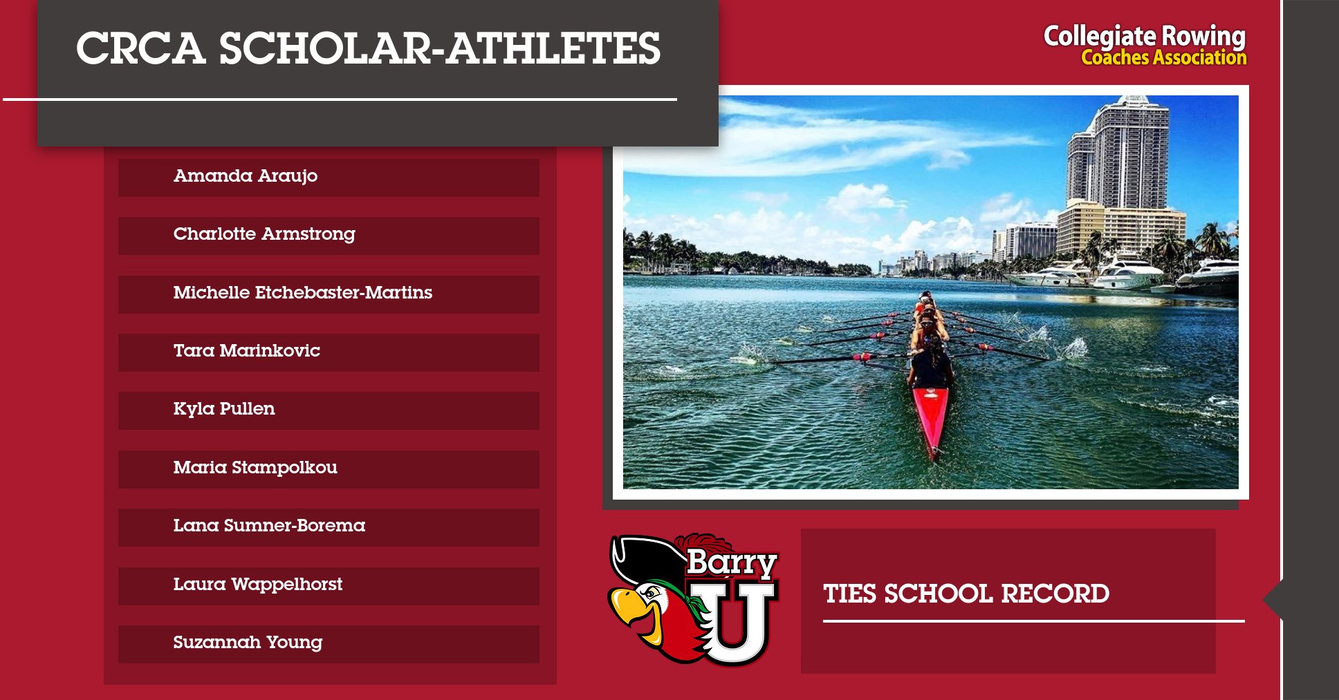Rowing Puts Nine On CRCA National Scholar-Athlete List - Barry ...