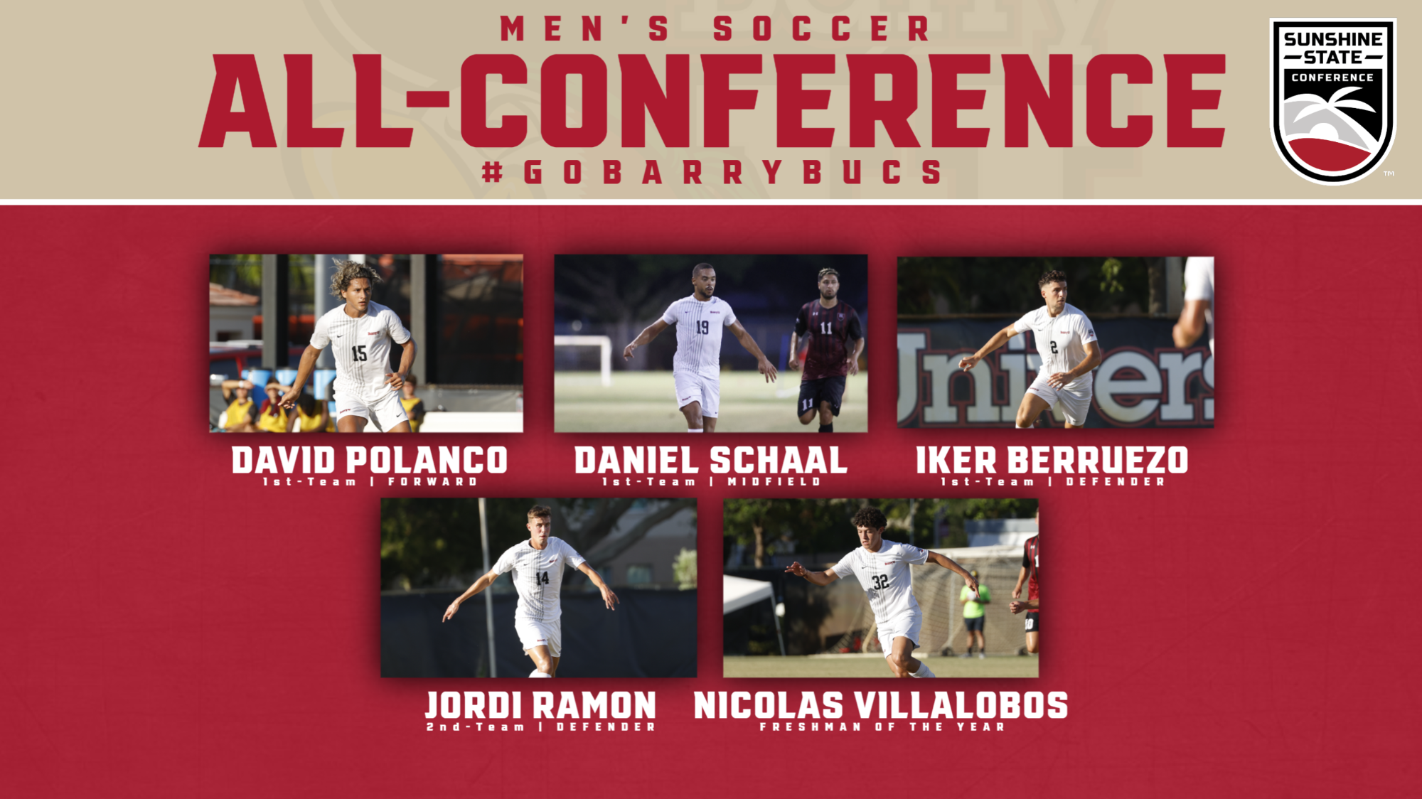 Men's Soccer Puts Five On All-SSC Team - Barry University Athletics