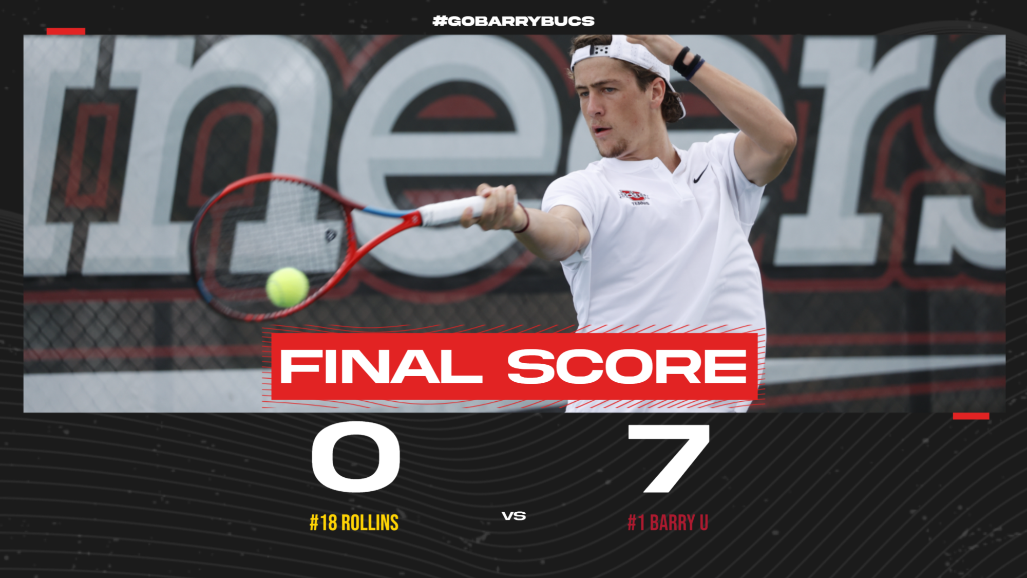 Men's Tennis Sweeps #18 Rollins - Barry University Athletics