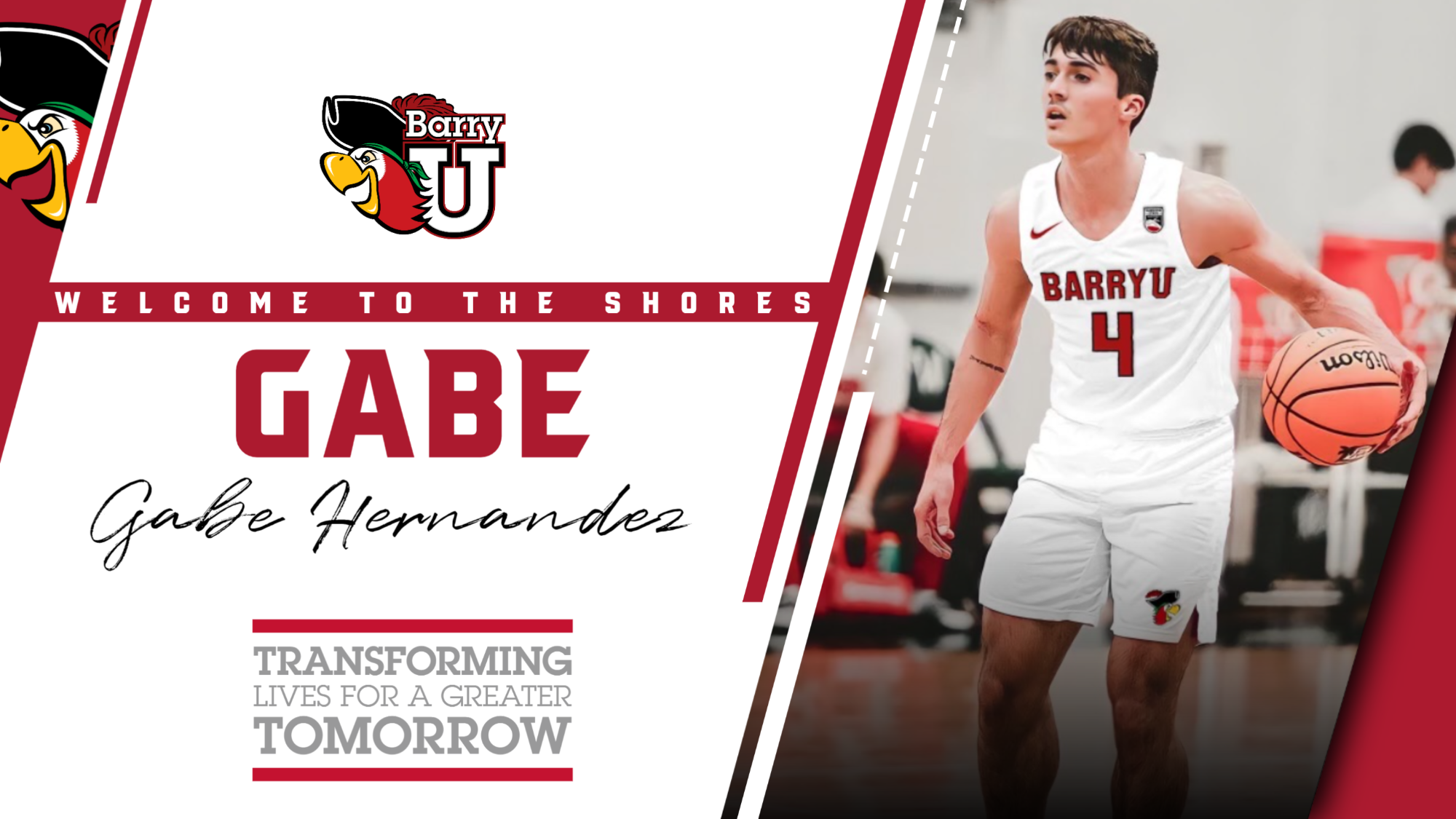Men's Basketball Announces Commitment from Gabe Hernandez - Barry University Athletics