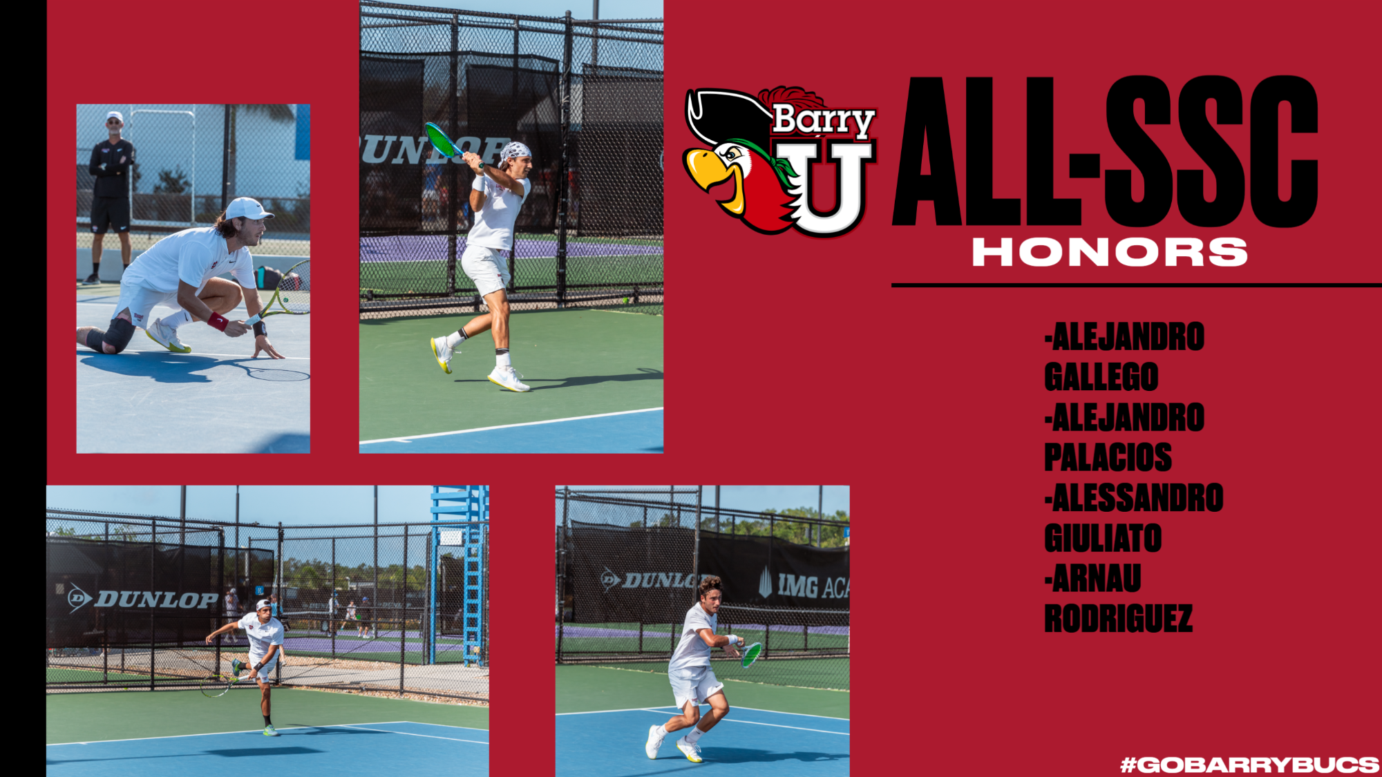 Four Bucs Named To The 2023 Men's Tennis All-SSC Teams - Barry ...