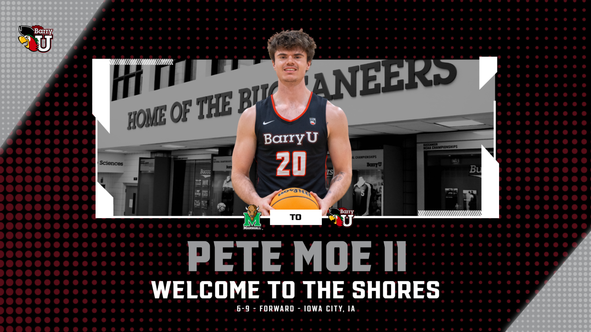 Men's Basketball Adds D-I Post Transfer Pete Moe - Barry University Athletics