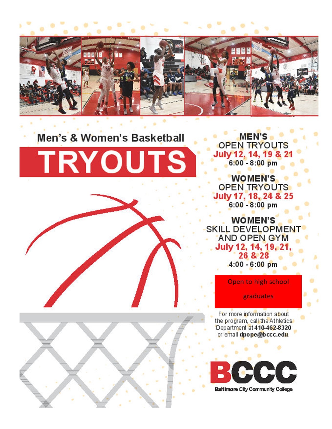 Volleyball and Basketball Tryouts At BCCC - BCCC Athletics
