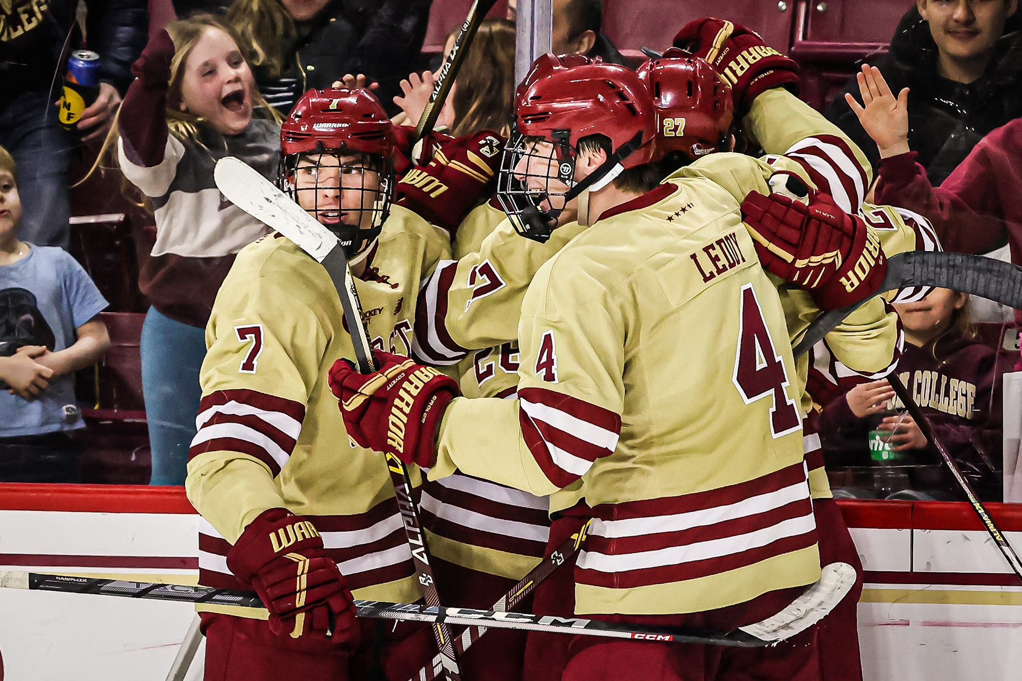 Three-Goal Third Lifts Eagles Past No. 17 UConn 5-3 on Senior Night ...