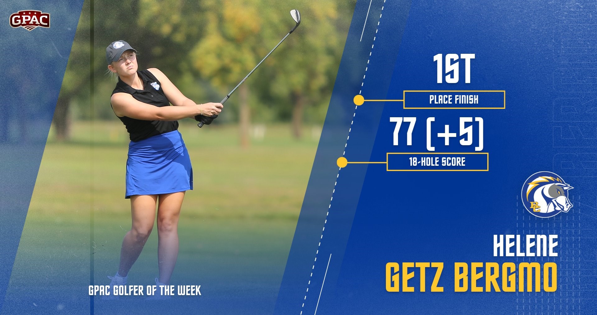 Bergmo's first place finish earns GPAC Golfer of the Week honors ...