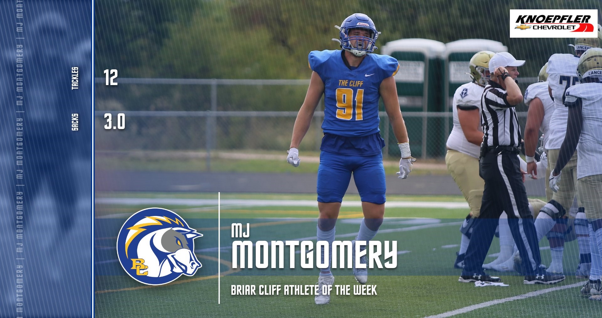 Montgomery named Knoepfler Chevrolet Briar Cliff Athlete of the Week - Briar Cliff University