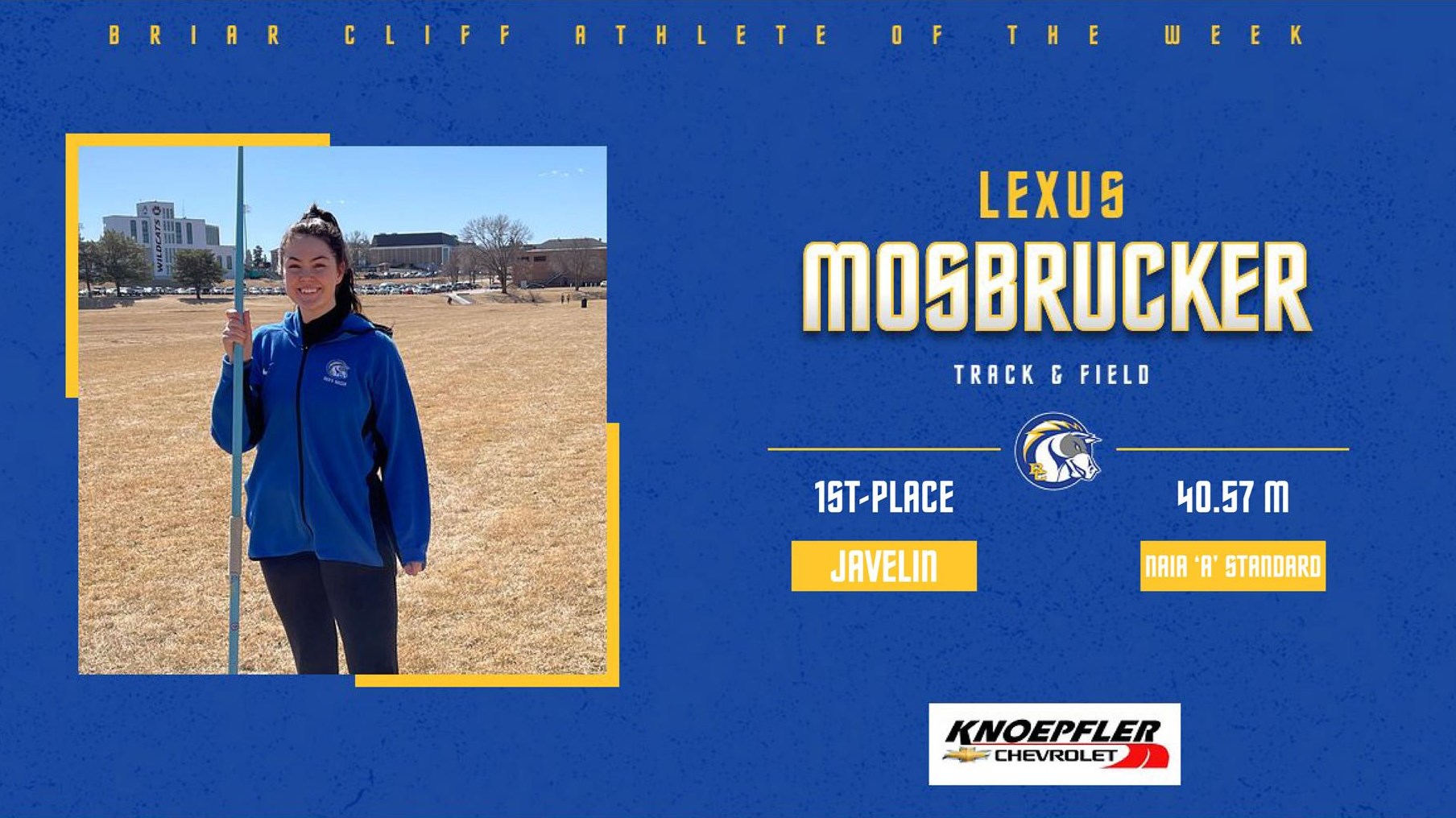 Mosbrucker named Knoepfler Chevrolet Briar Cliff Athlete of the Week ...