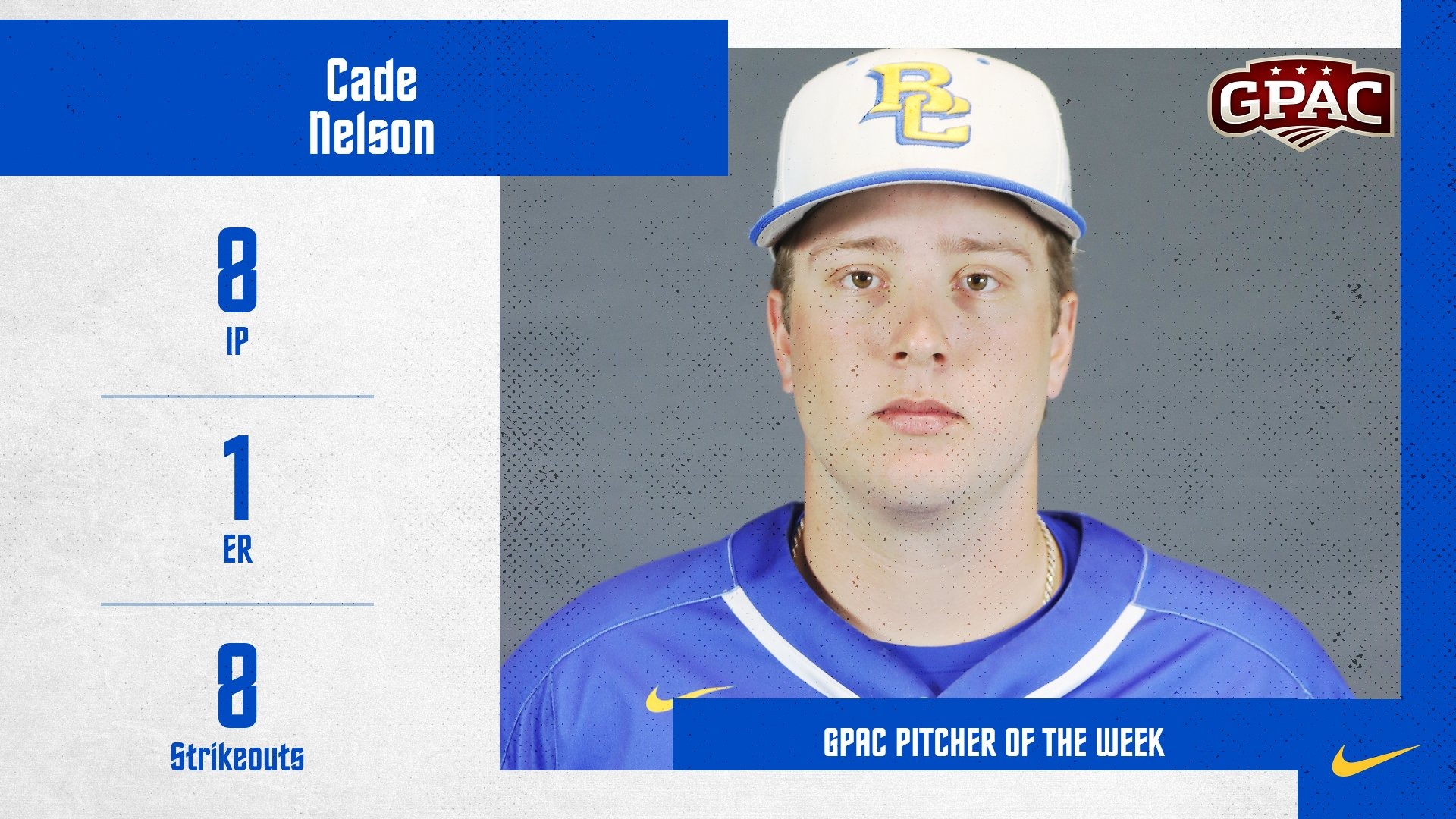NELSON NAMED GPAC PITCHER OF THE WEEK - Briar Cliff University