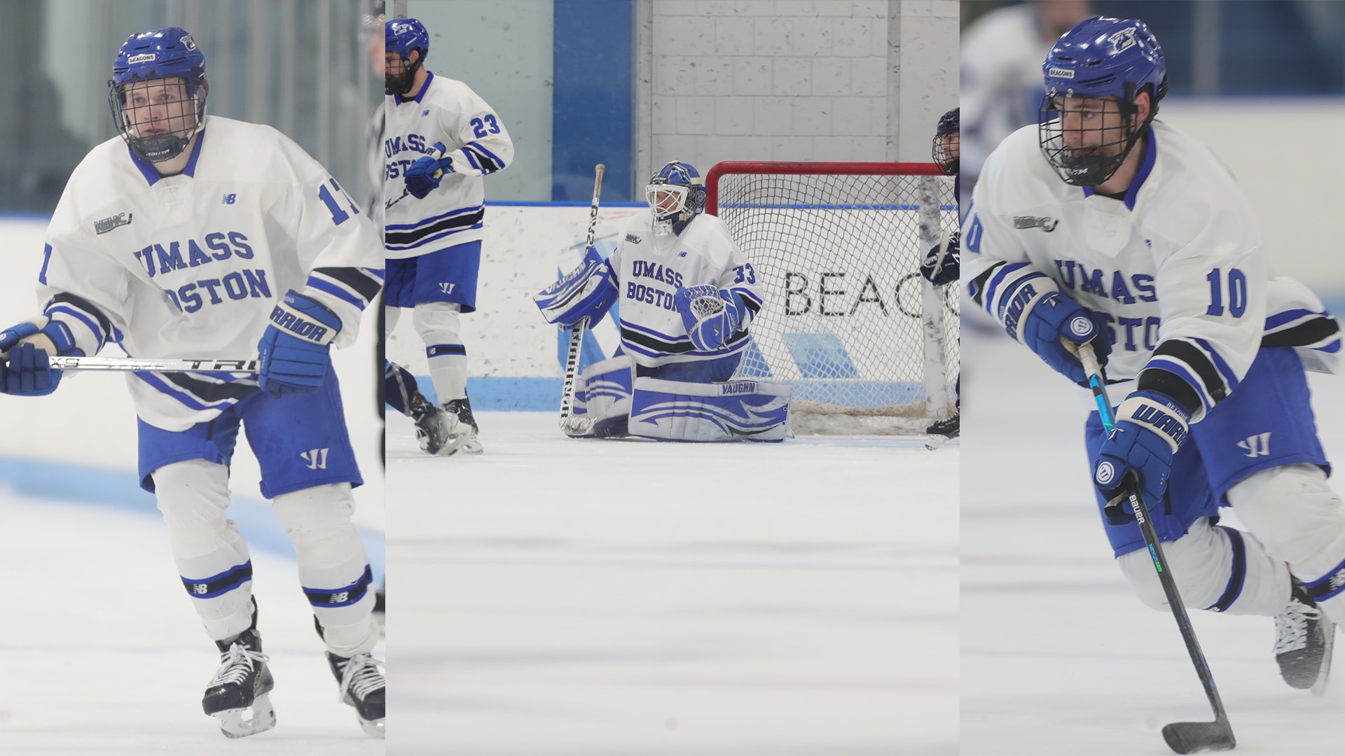 Men's Ice Hockey Earns Three NEHC Weekly Honors - UMass Boston