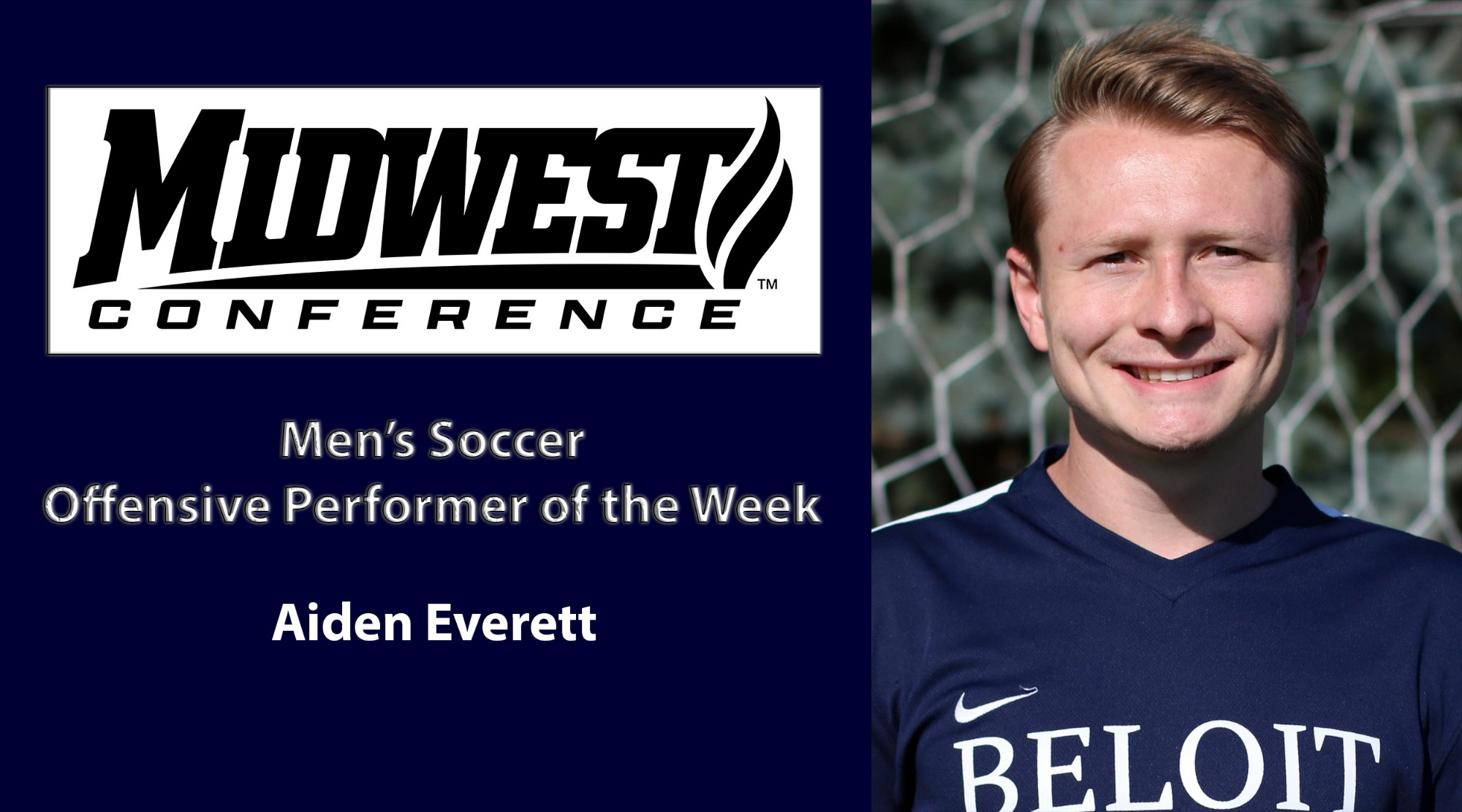 Aiden Everett Earns MWC Performer of the Week Honors - Beloit College