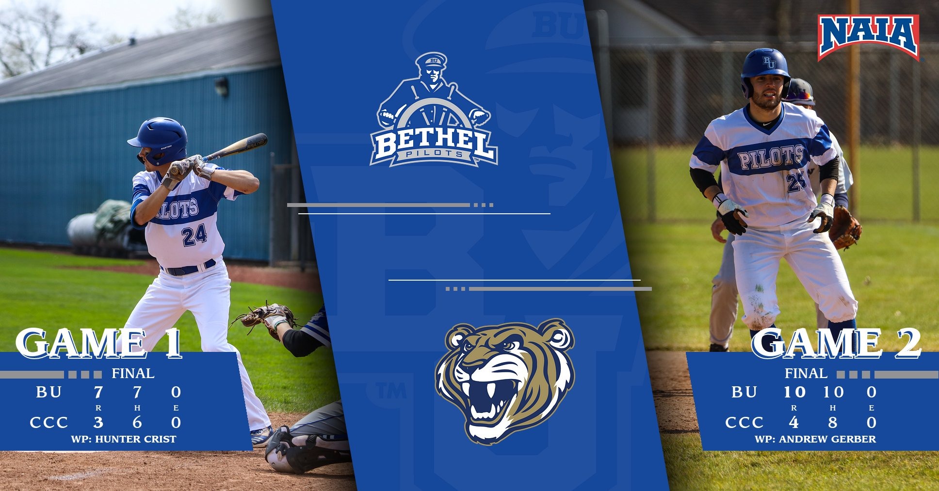 Pilots take double-dipper from Champion Christian - Bethel University (Ind)