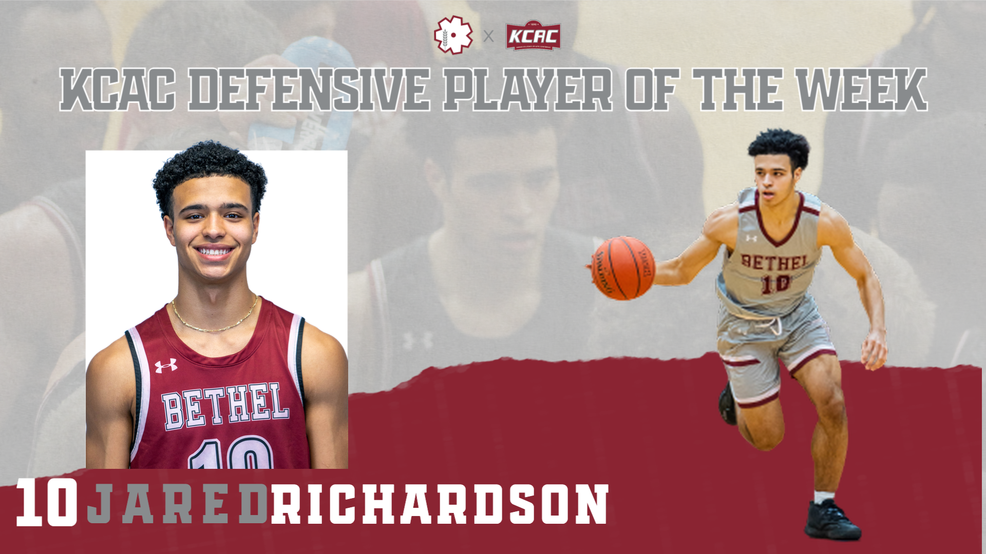 Jared Richardson named KCAC Defensive Player of the Week - Bethel College (KS)