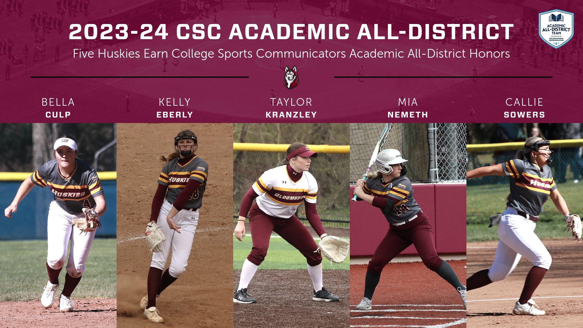 Five Huskies Named to CSC Softball Academic All-District Team ...