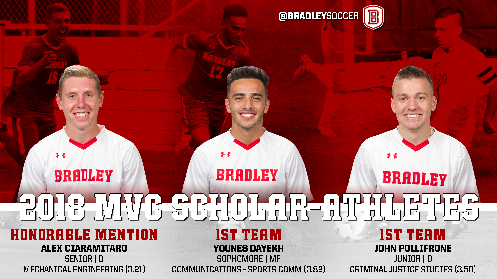 Trio of Braves Voted MVC Soccer Scholar-Athletes - Bradley University ...