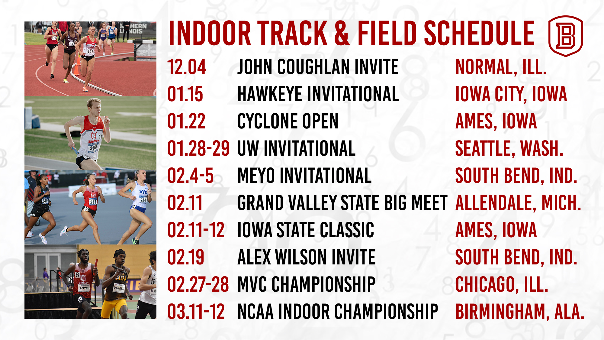 Bradley Track Opens Indoor Season At John Coughlan Invite - Bradley ...