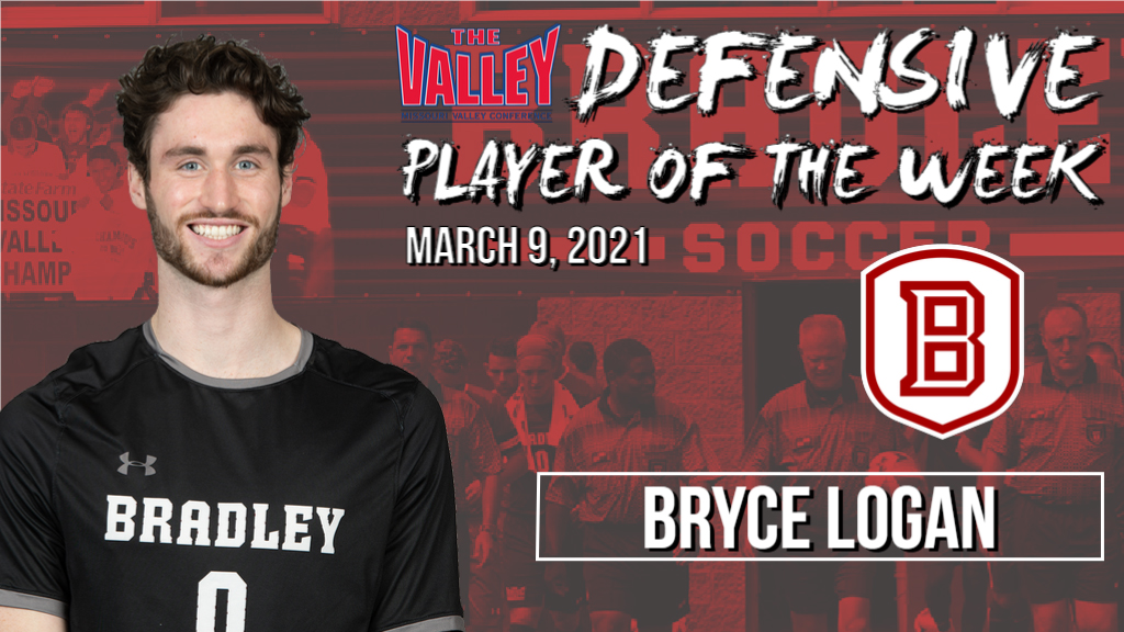 Logan Named MVC Defensive Player of the Week - Bradley University Athletics